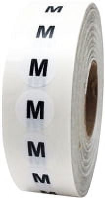Clear M Clothing Size Strip Stickers | 0.75" x 4" Inches | 200 Pack ...