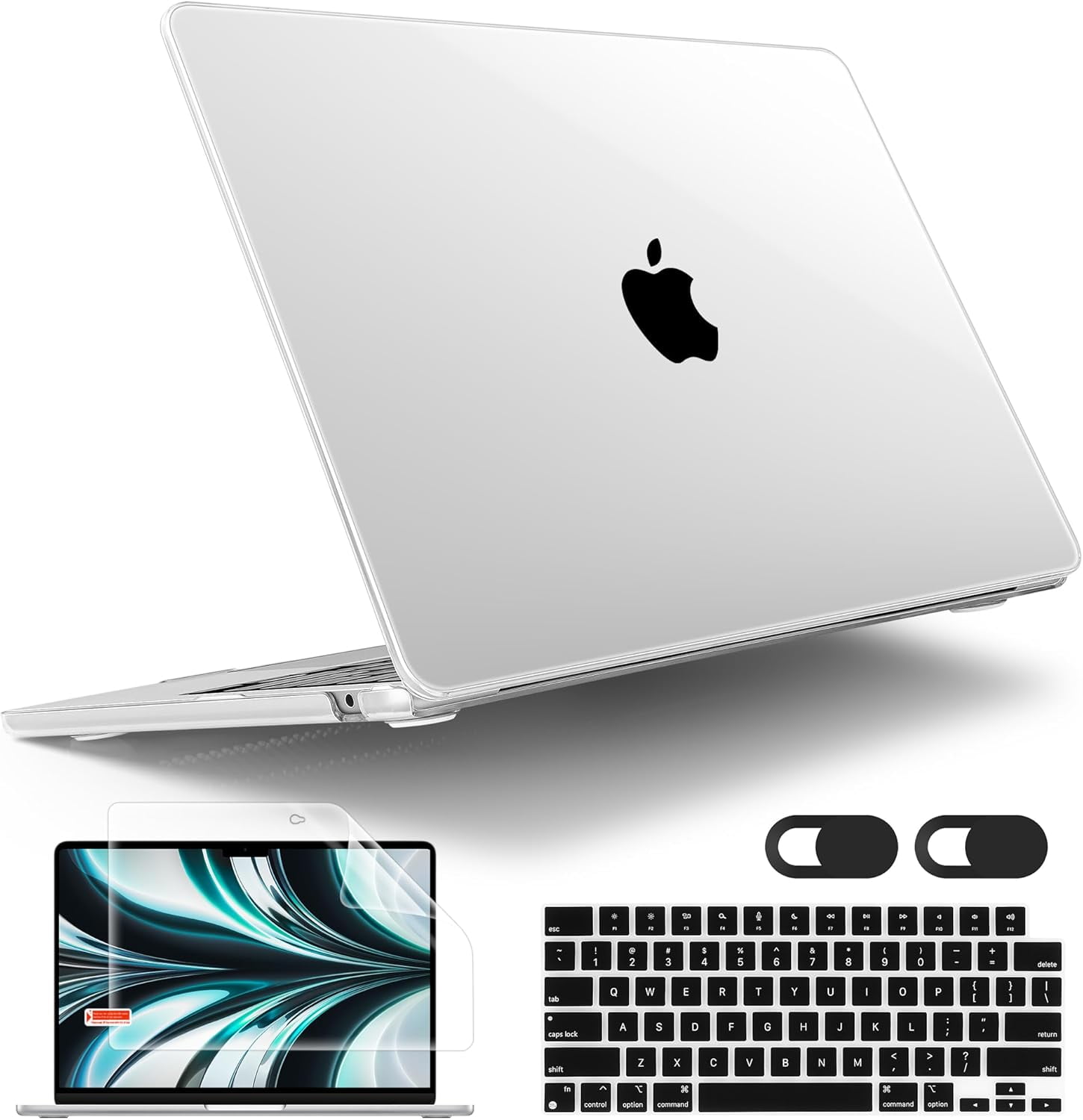 for Clear M3 MacBook Air 13.6 inch Case 2024 2023 2022 Release Release ...