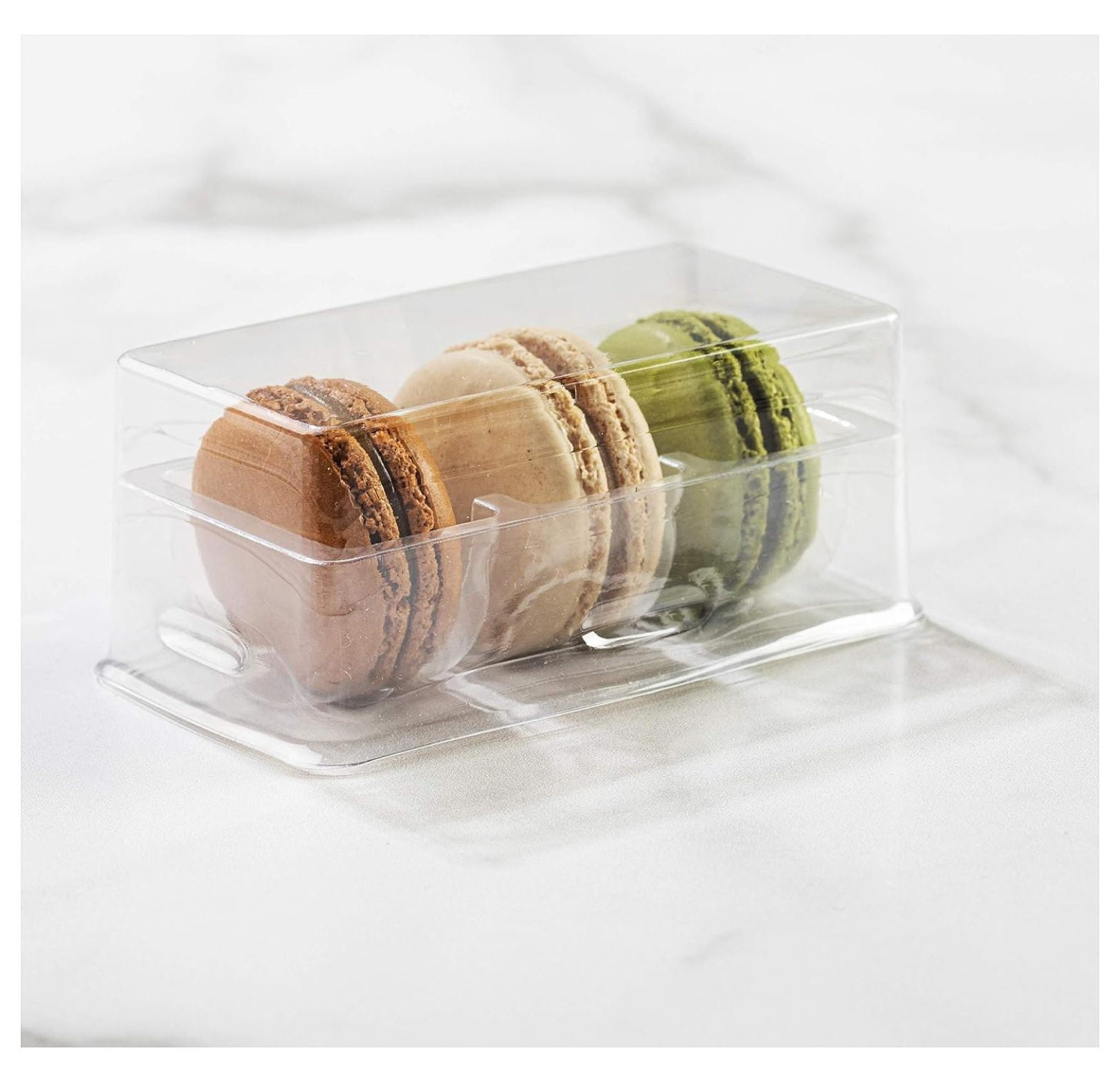 Clear Macarons Packaging for 3 Macarons (Clear Base) -Pack of 20 ...
