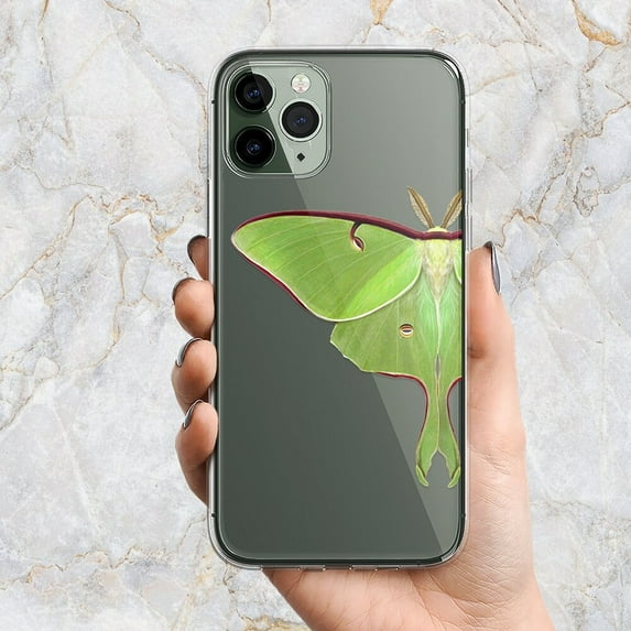 Clear Magical Luna Moth Themed Phone Case 17 16 15 14 13 12 11 Pro Max ...