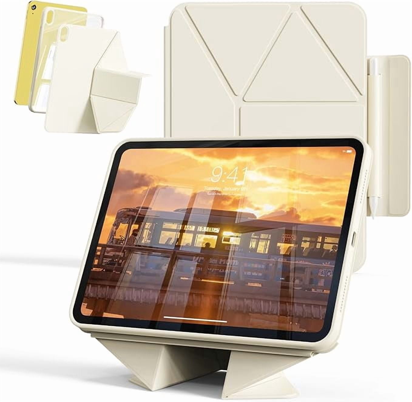 Clear Magnetic Case with Pen Slot, Multi-angle for iPad Compatible ...