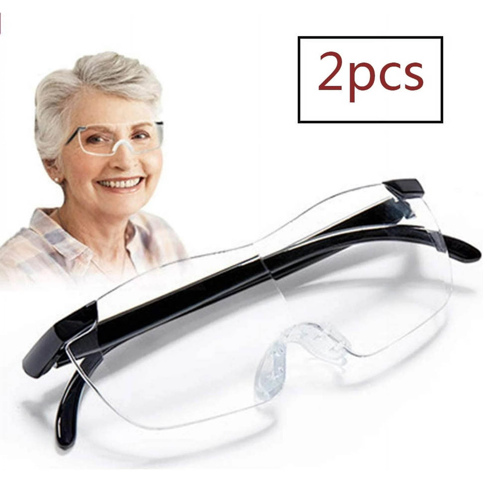 Clear Magnifying Glasses for Crafting, Reading, and Hobbies (160% ...