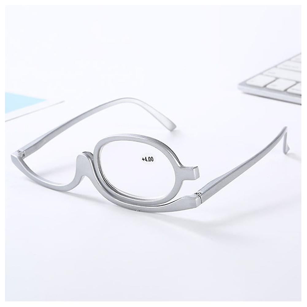 Clear Make Up Glasses Flip Down Magnifying Makeup Reading Glasses Folding Eyeglass Cosmetic