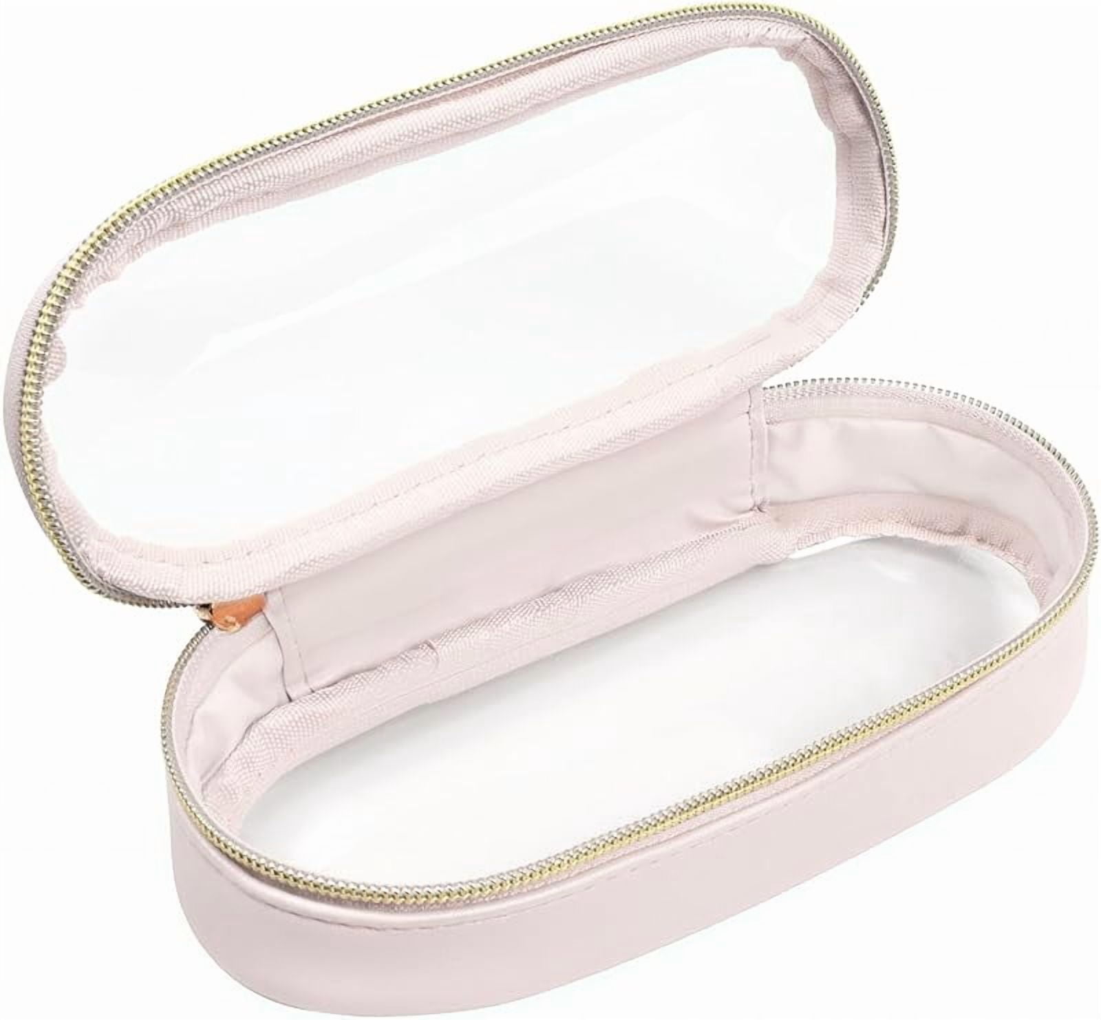 Clear Makeup Bag Small, TSA Approved Portable Toiletry Bag with Zipper ...