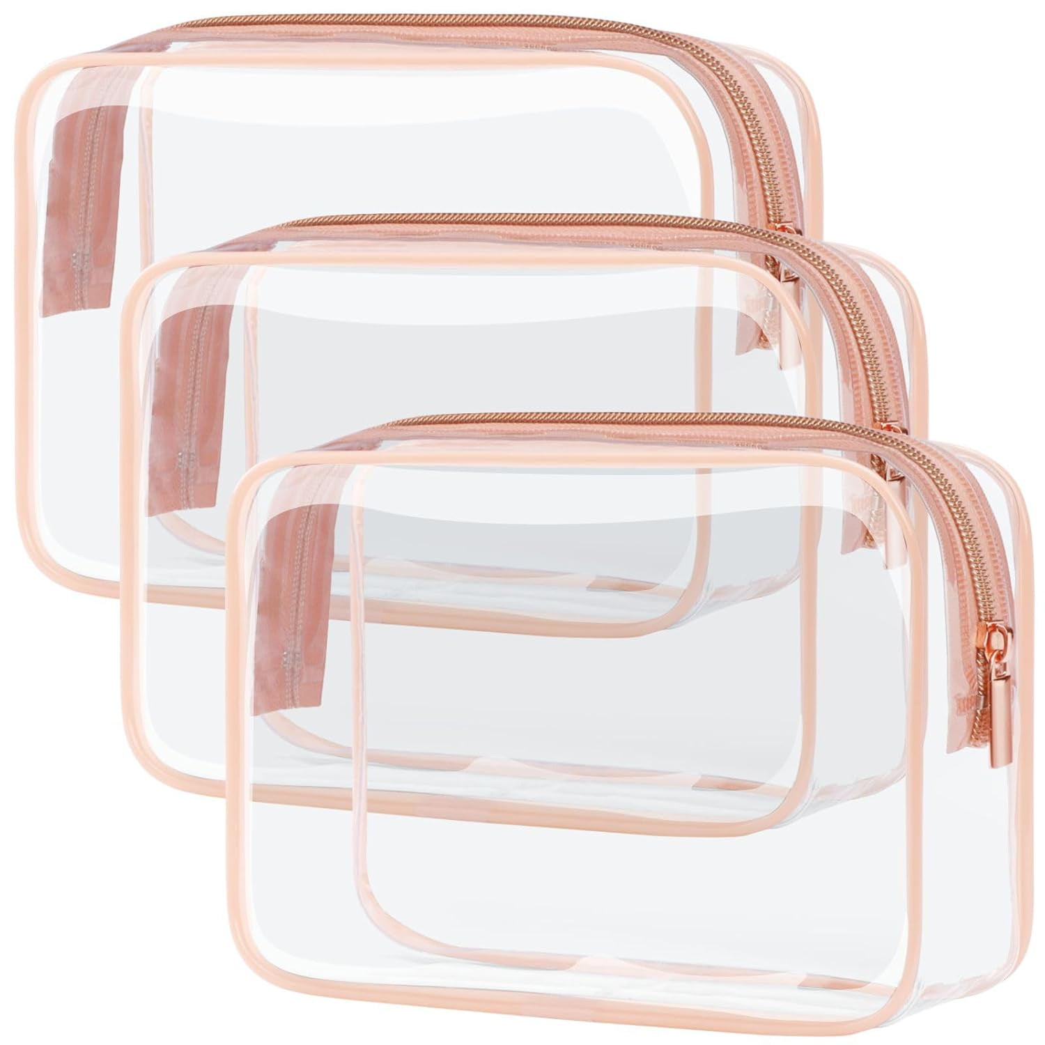 Clear Makeup Bag - TSA Approved Toiletry Bag for Travel Size Toiletries ...