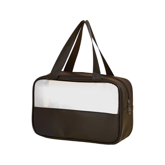 Clear Makeup Bag with Handle - Waterproof Travel Toiletry Organizer ...
