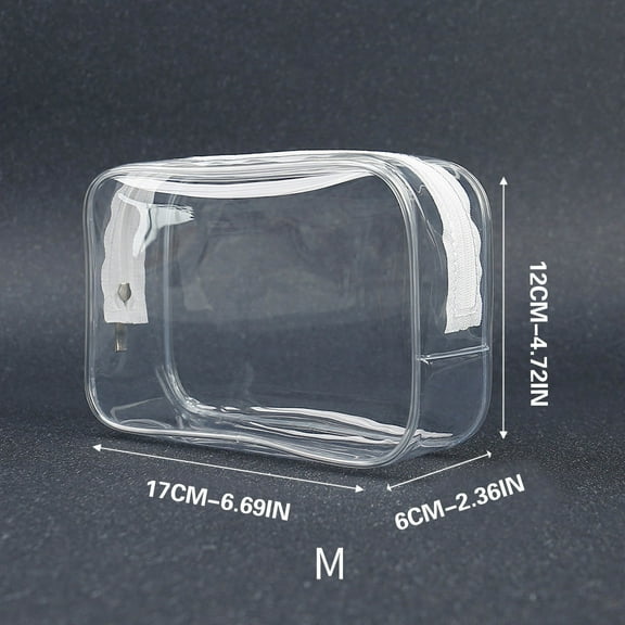 12 count Clear Makeup Bags Bulk, TSA Approved Toiletry Bag for Travel ...