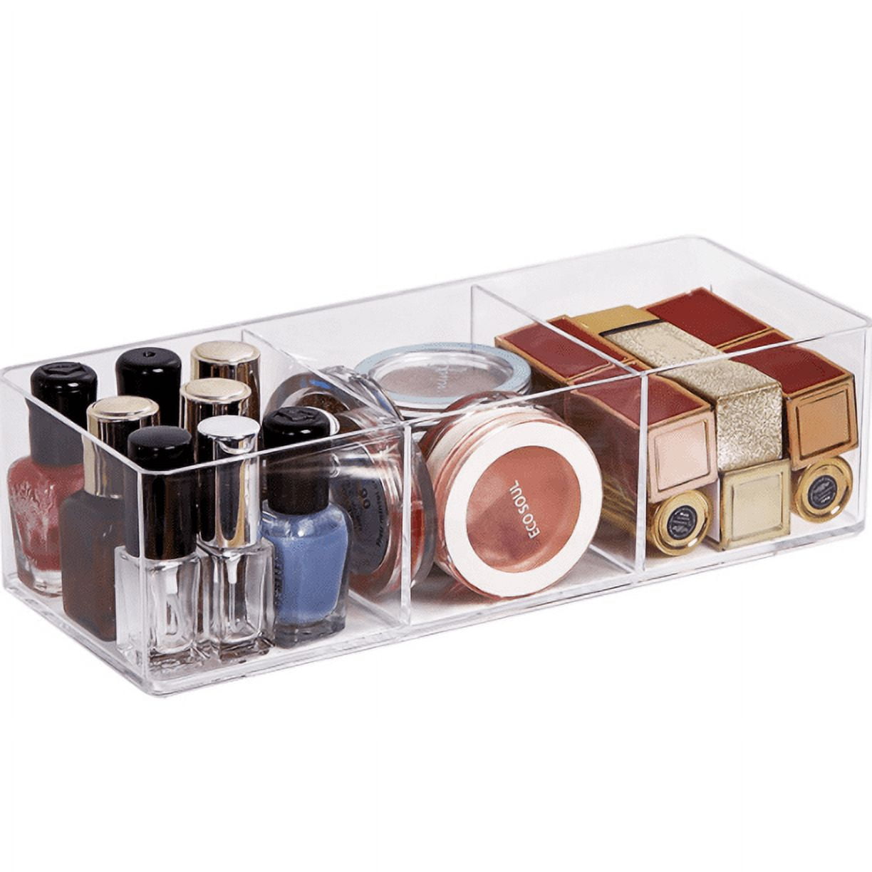 Clear Makeup Brush Holder Organizer, 3 Slot Acrylic Cosmetics Brushes ...