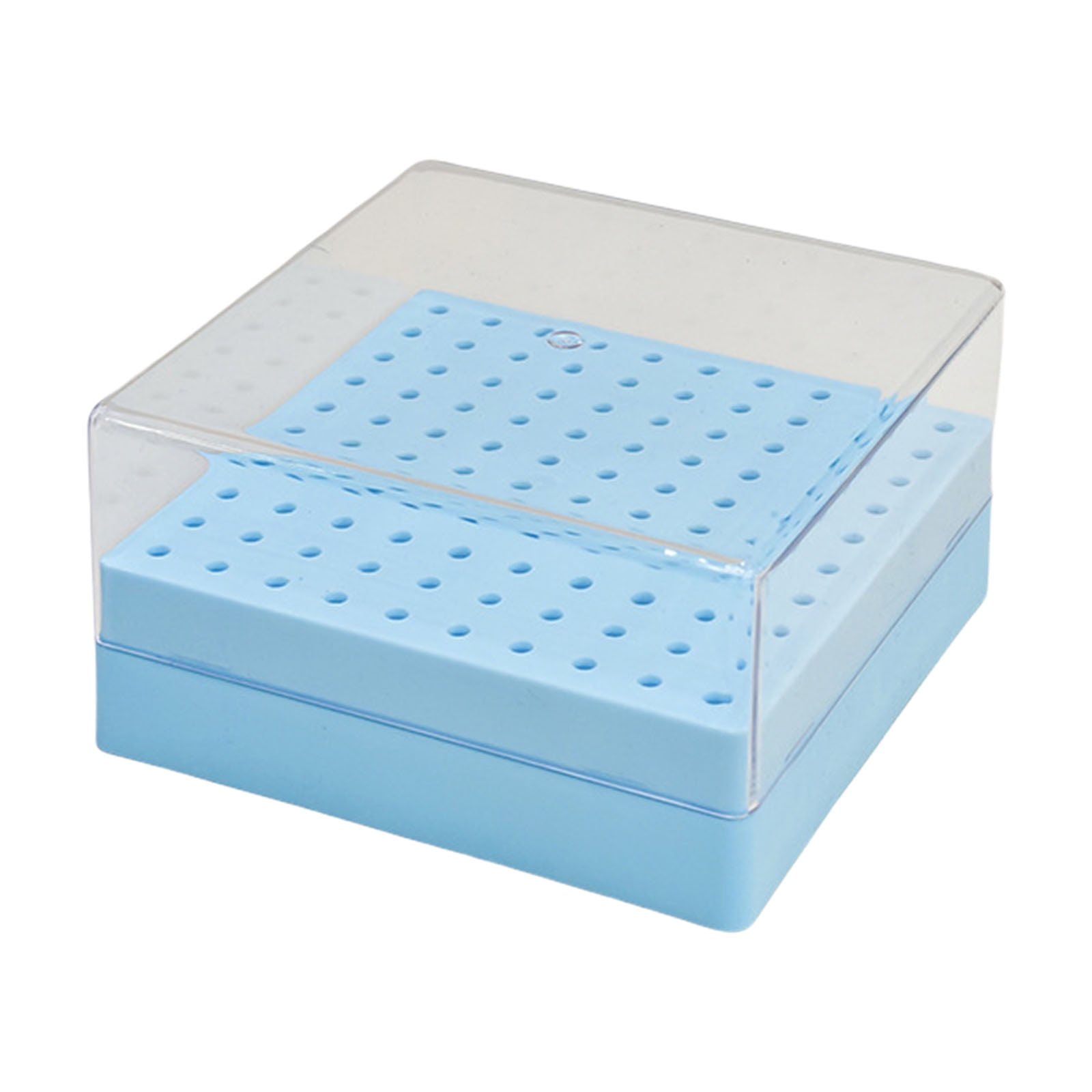 Clear Manicure Storage Box 100 Hole Drill Bit Organized Practical ...