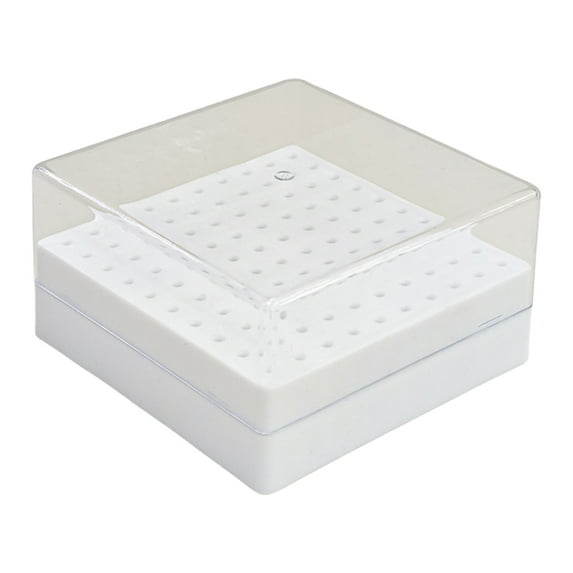 Clear Manicure Storage Box 100 Hole Drill Bit Organized Practical ...