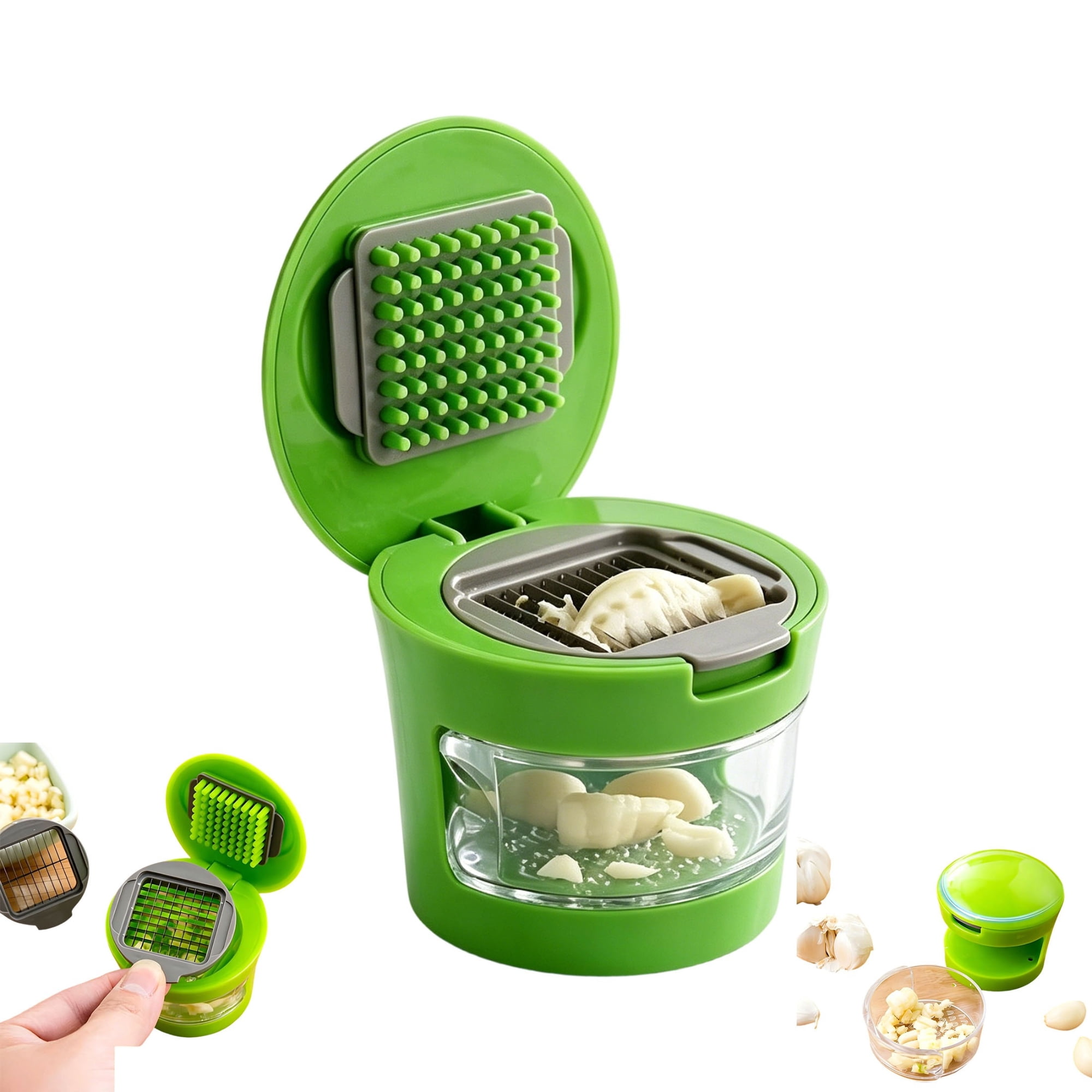 Clear Manual Garlic Twister and Ginger Mincer Tool,Stainless Steel ...