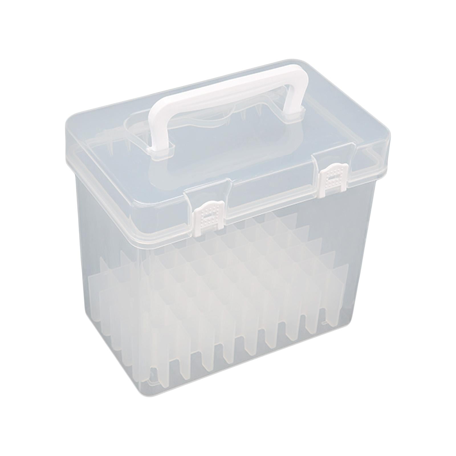 Clear Marker Pens Storage Box Empty Durable Portable with Grids Art ...