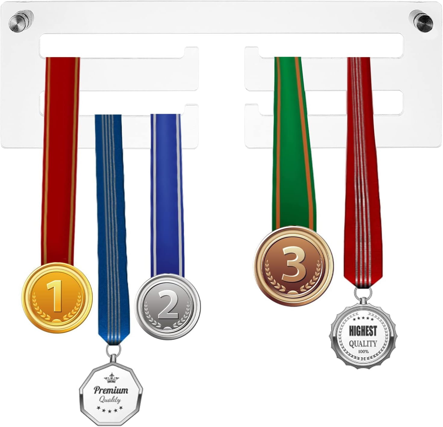 Clear Medals Display Hanger Rack 30cm Rectangle Acrylic Medal Holder ...