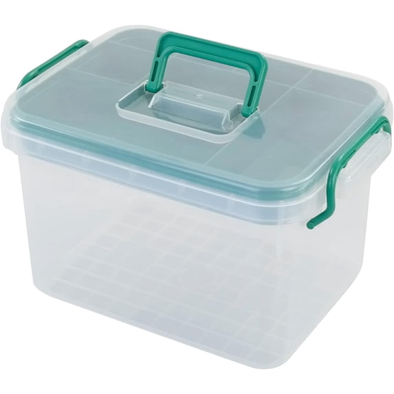 Clear Medication Storage Box with Lid, Large Empty Organizer - Walmart.com