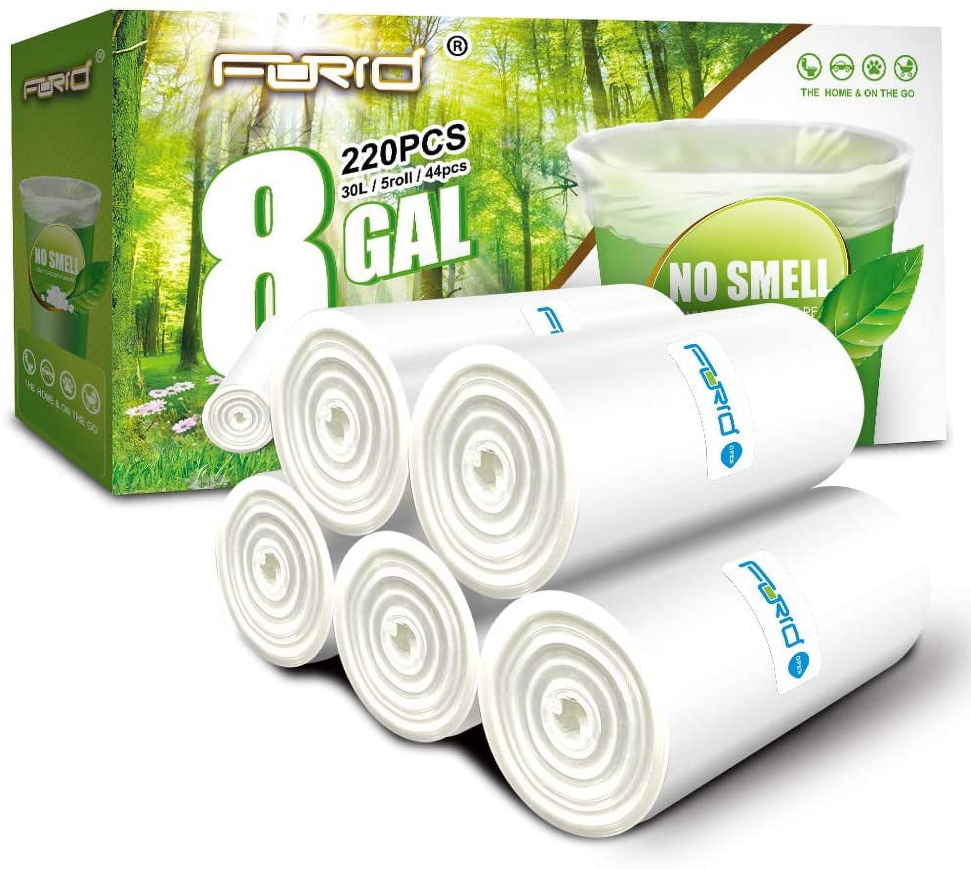 Clear Medium Garbage Bags – 8 Gallon Plastic Trash Bags 30 Liter ...