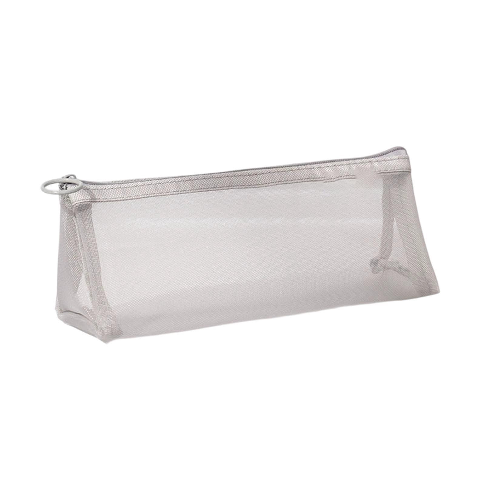 Clear Mesh Pencil Case - Large Capacity Zipper Pencil Bag, Transparent ...
