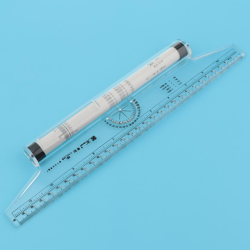 Clear Metric Scale Parallel Drawing Rolling Ruler Measurement Tool ...