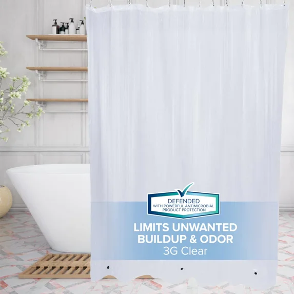 Clear Mildew Resistant Lightweight Peva Shower Curtain Liner (70" X 72 ...