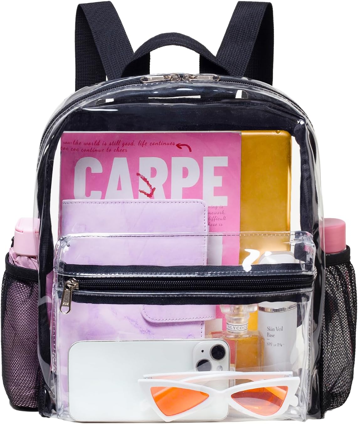 Clear Mini Backpack - Clear Backpack Stadium Approved 12x12x6 Small ...