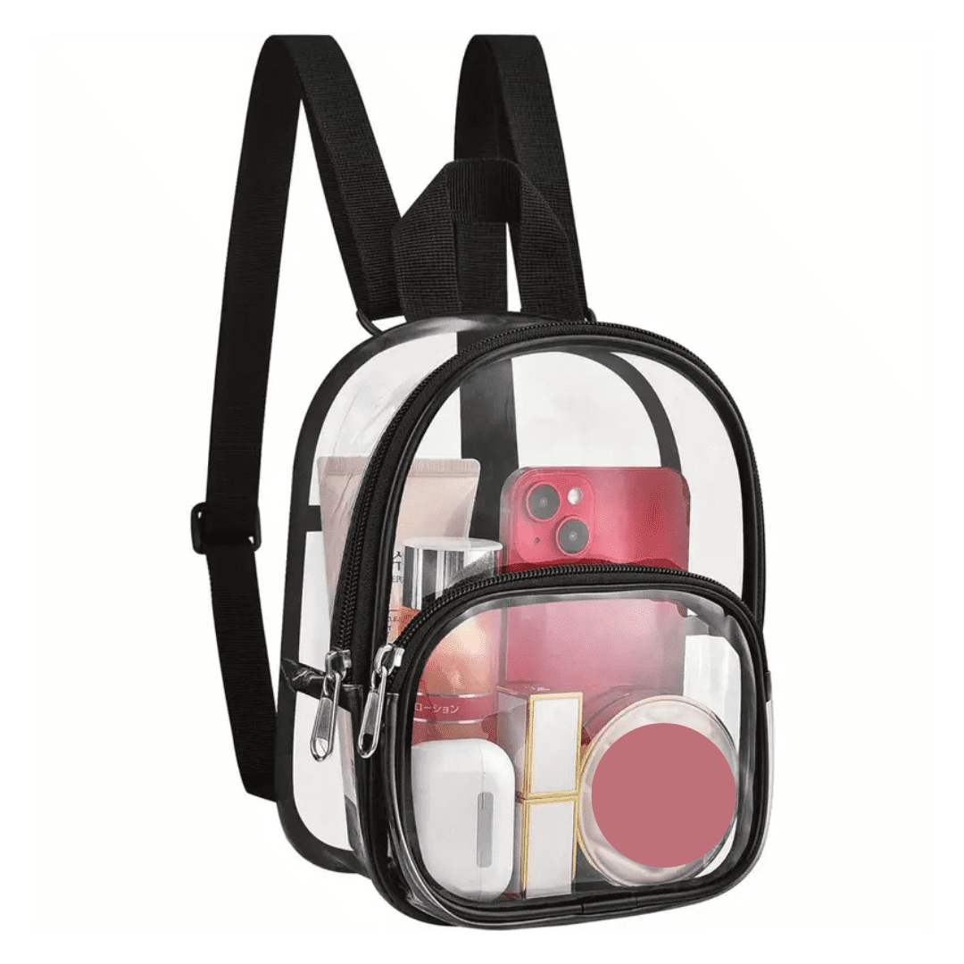 Clear Mini Backpack – Stadium Approved, Ideal for Warehouse Workers ...