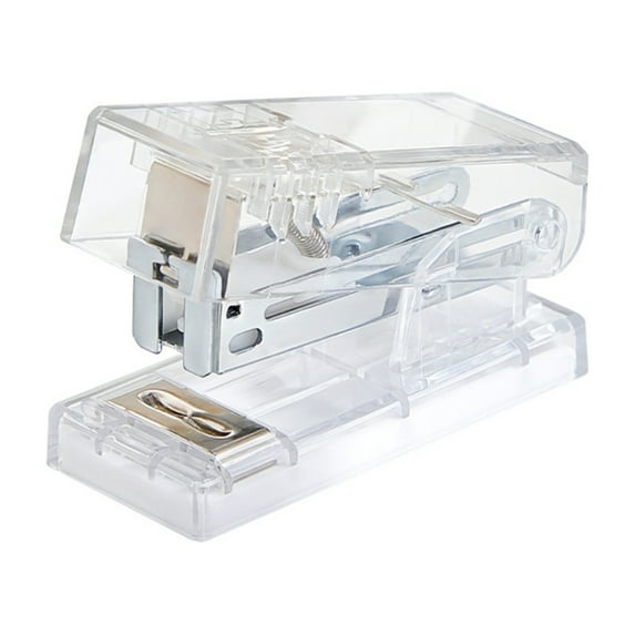 Clear Mini Stapler with 1000Pcs Staple 10 Sheets Capacity Erognomic ...