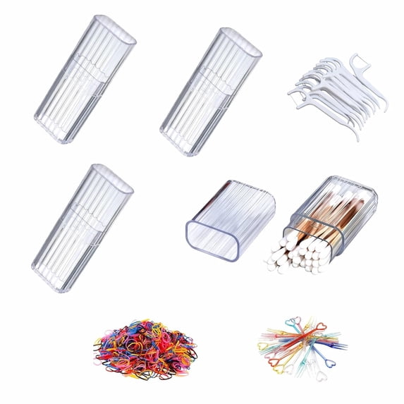 Clear Mini Storage Boxes with Mid Opening Lid, Transparent Travel ...