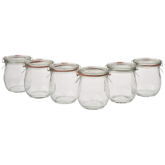 Clear Mini Tulip Jelly Jars with Glass Lids, 6 Count Pack Includes 6 ...