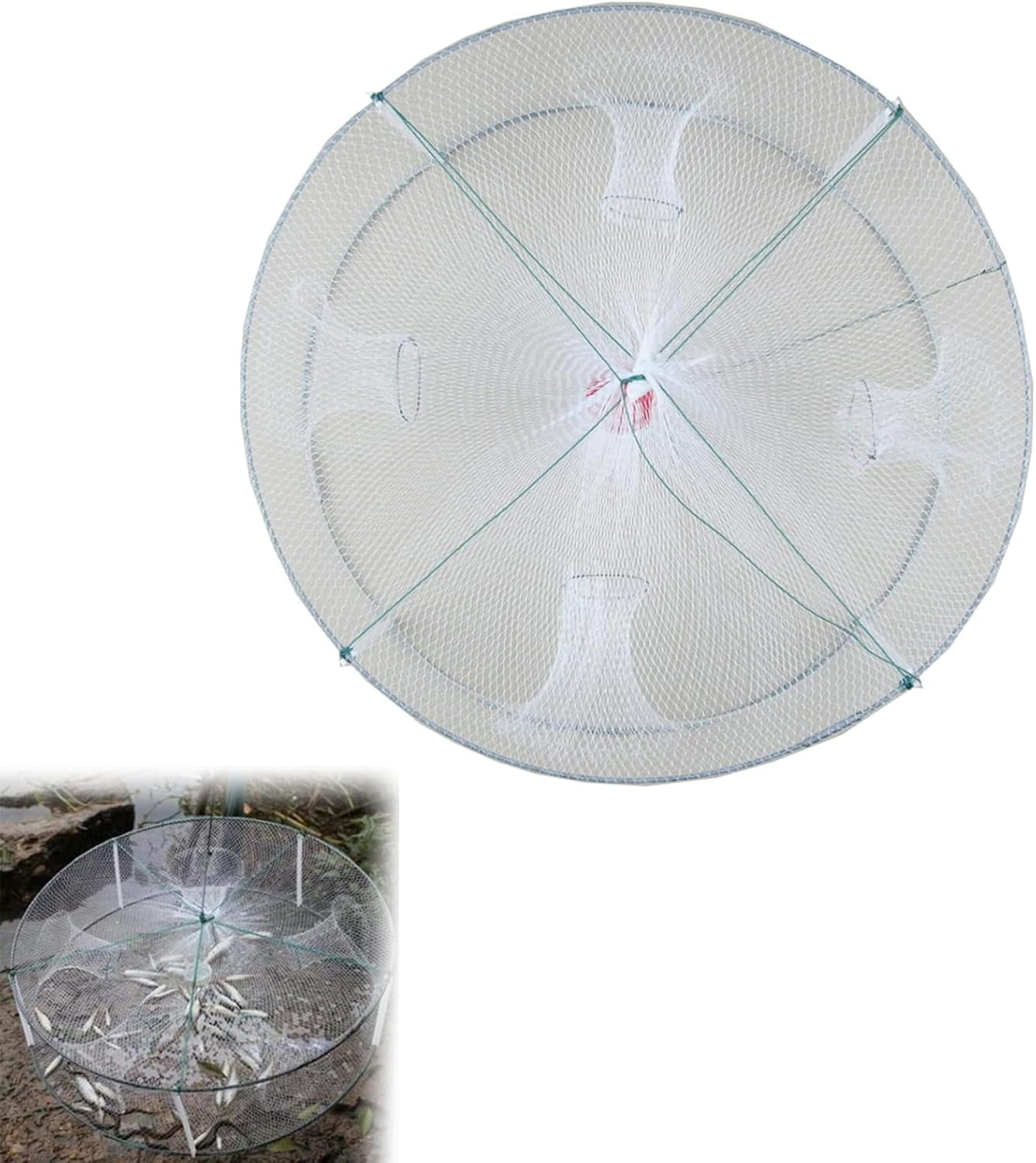 Clear Minnow Trap,12.5x16.5in Minnow Trap,Fish Trap,Crab Trap, Crawfish Trap Minnow Traps for ...