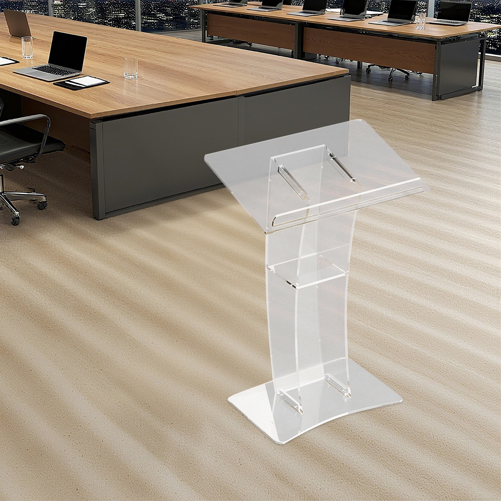 Clear Modern Acrylic Podium Stable Acrylic Podium School Conference ...