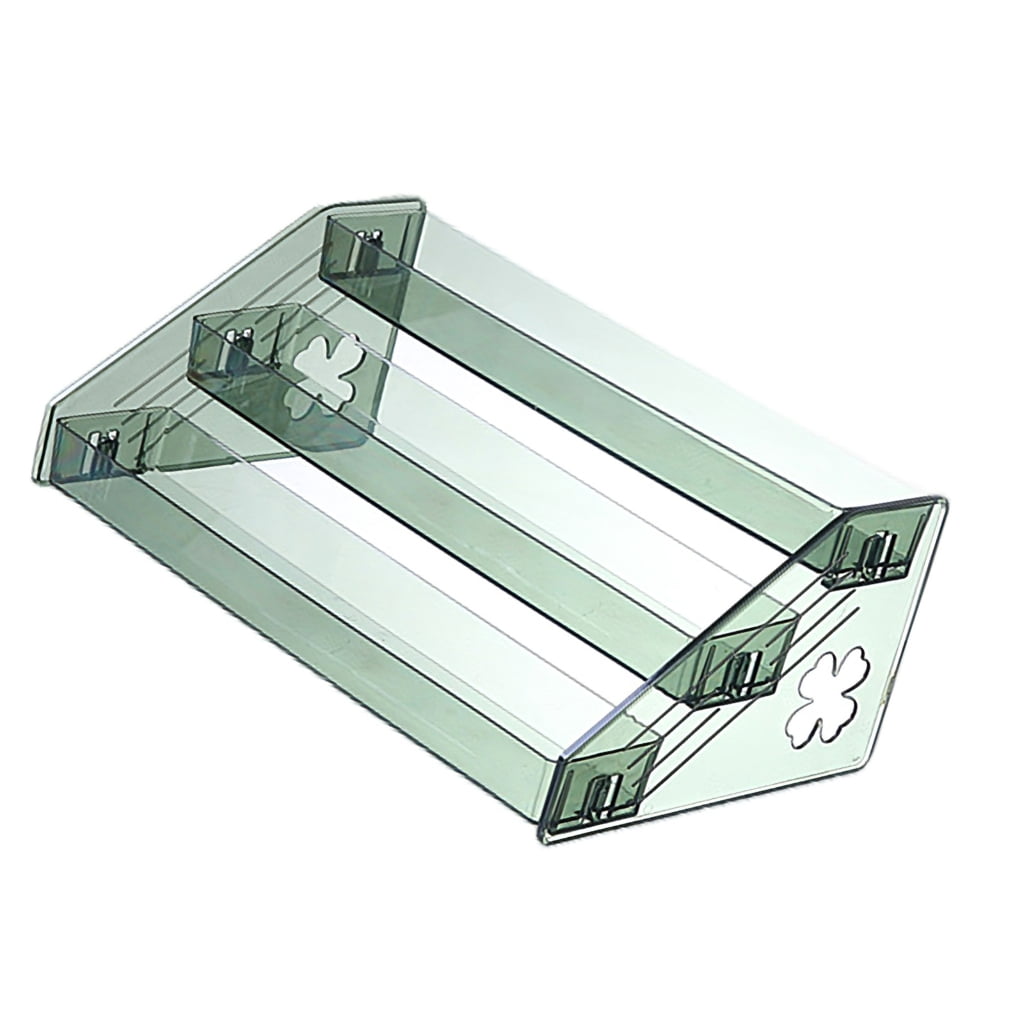Clear Multi Levels Clear Shelf with Nonslip Base Transparency Tiered ...