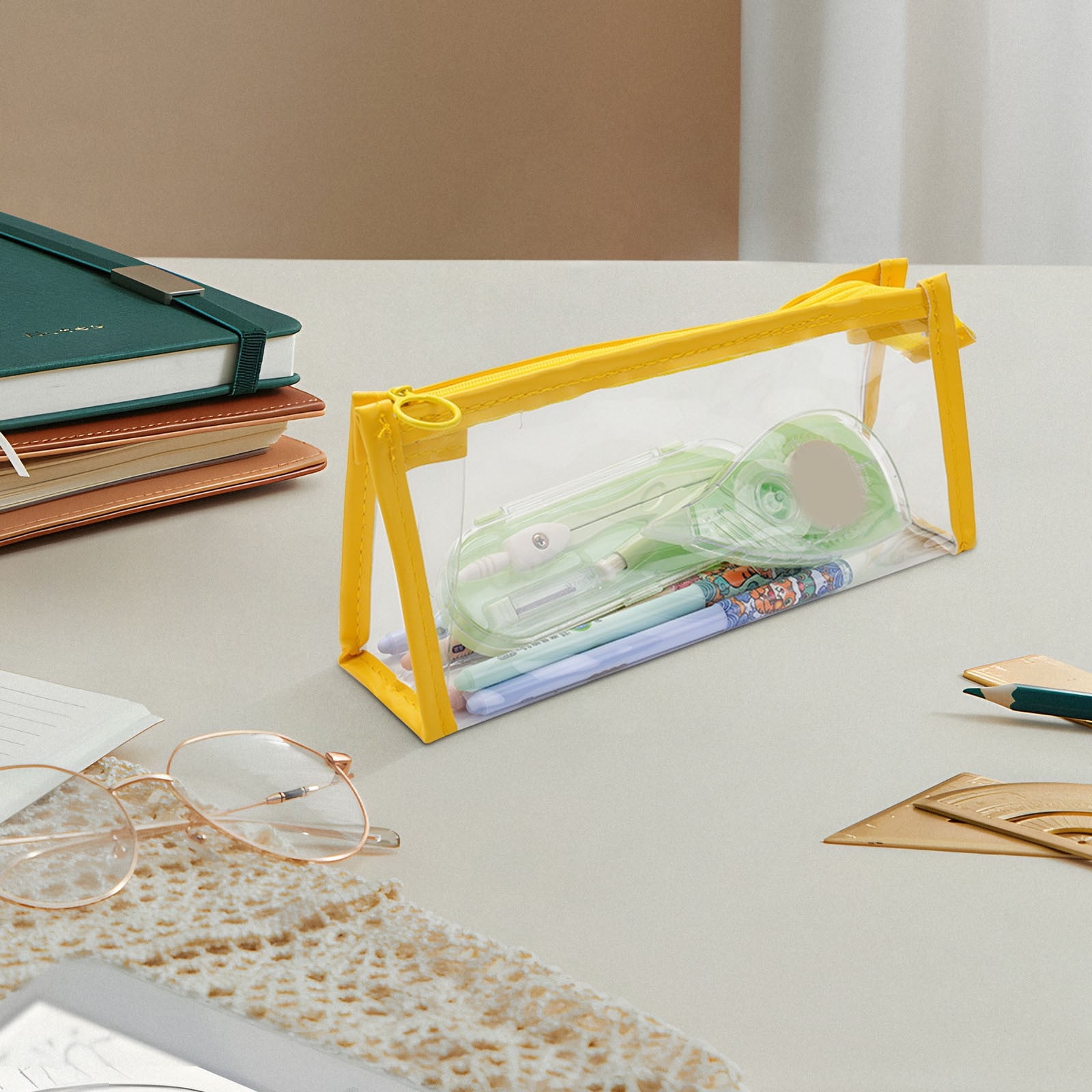Clear Multifunctional Pencil Bag, Large Capacity Holds 30+ Pens ...