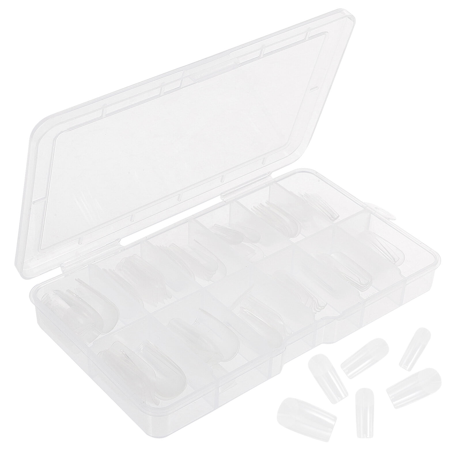 Clear Nail Tips Fingernail 120 Pcs Transparent Stickers No Trace Full ...