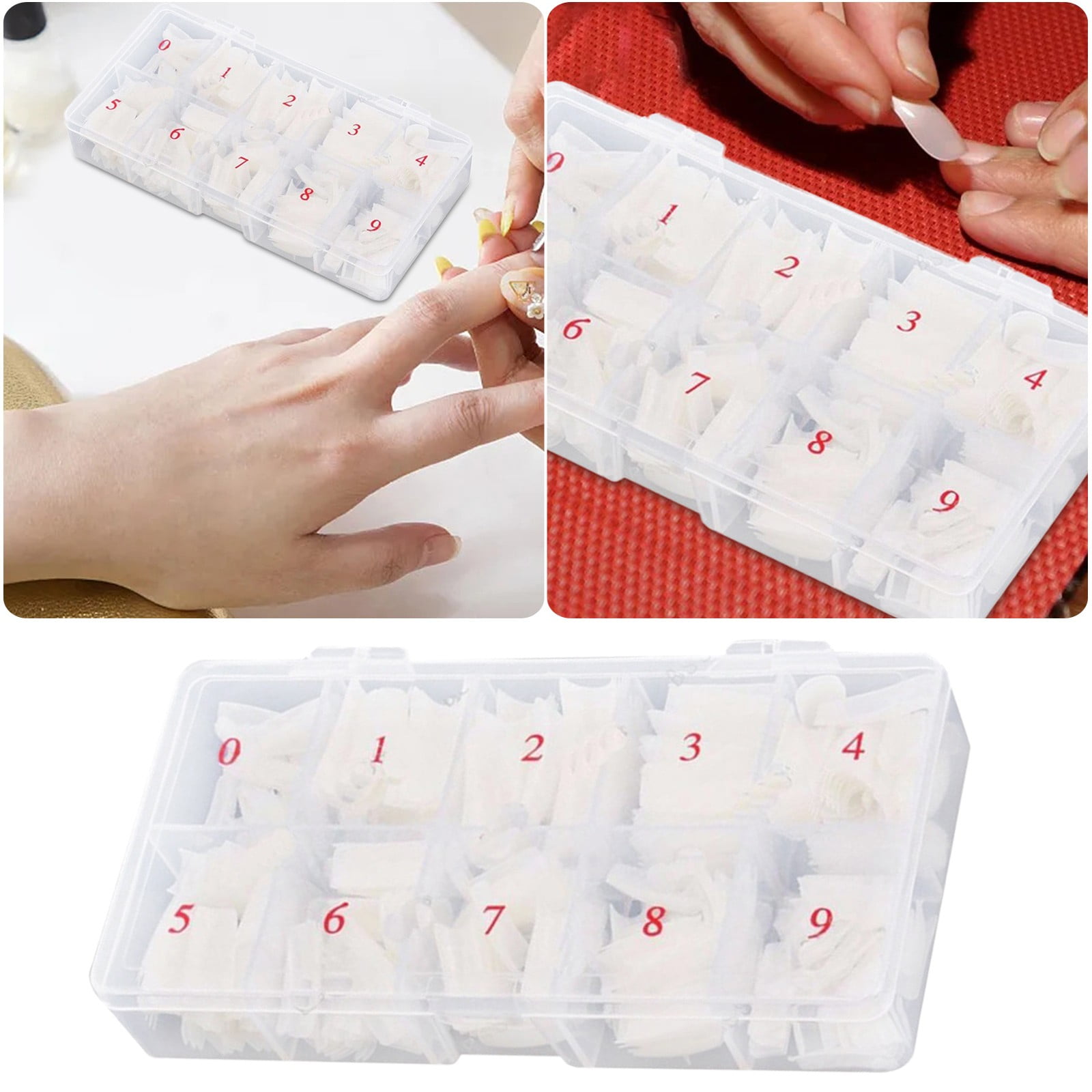 Clear on Nails All Sizes Nails Package Nail Tip Fingernails Short ...