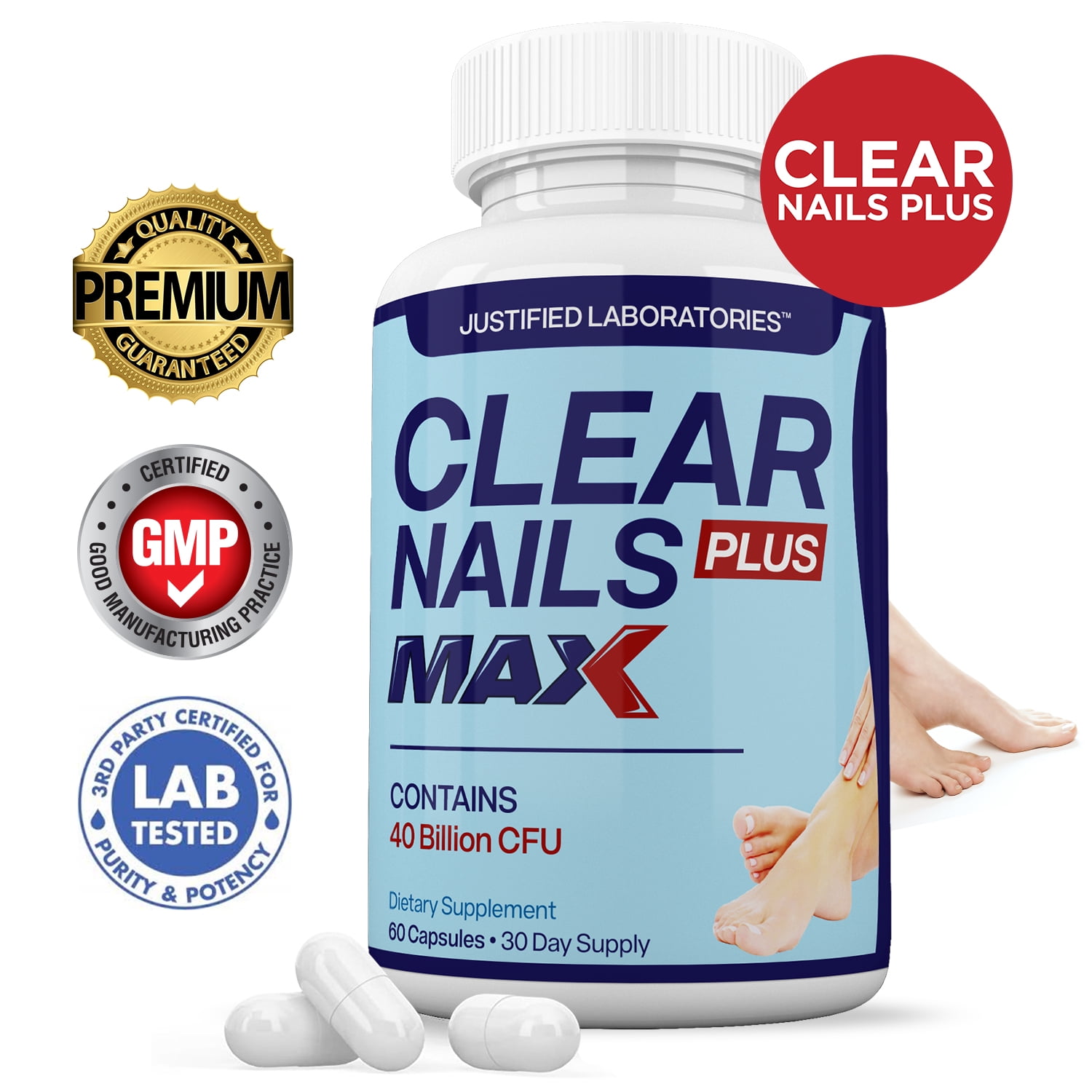 Clear Nails Max 40 Billion CFU Probiotic Nail Support 60 Capsules ...