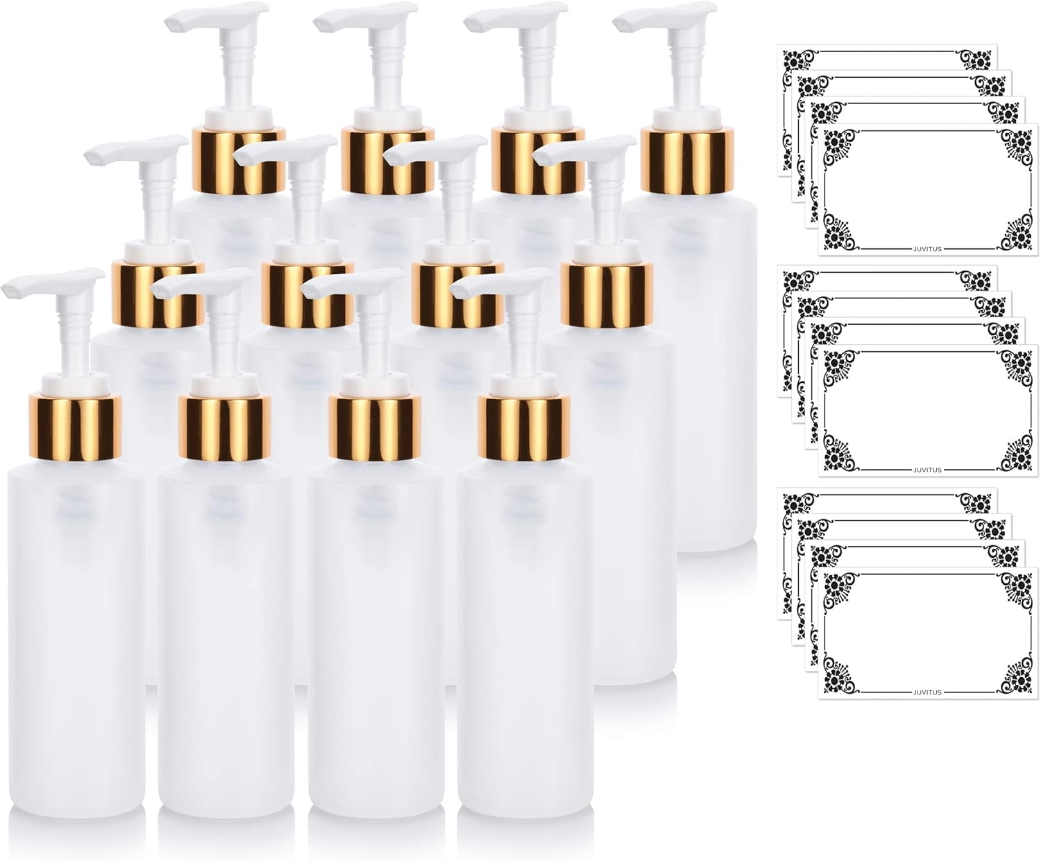 Clear Natural Large Refillable Plastic Squeeze Bottle with Gold Pump ...