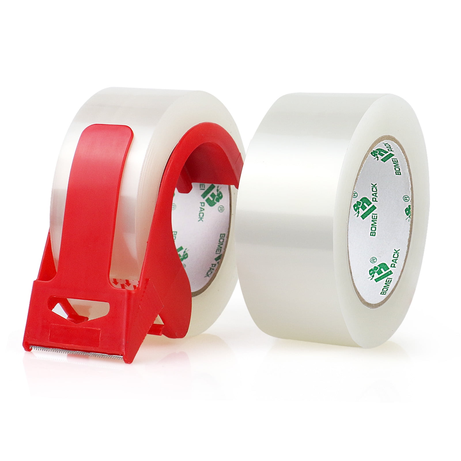 Clear No Noise Packing Tape with Dispenser,1.88 Inch x 110 Yards 2 Pack ...
