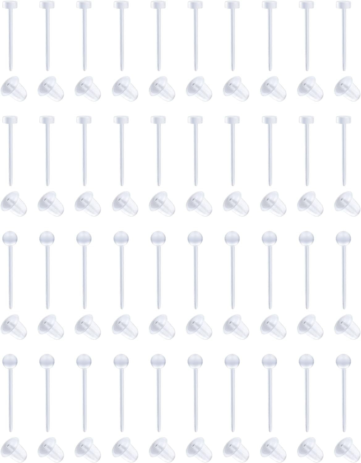 Clear Nose Rings Clear Nose Studs For Work Surgery Plastic Nose Studs ...