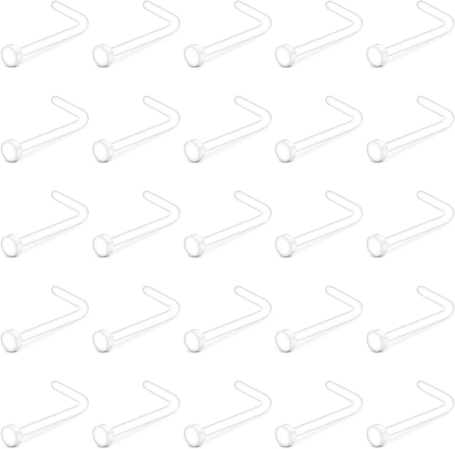 Clear Nose Rings Studs Piercing Set Septum Lip Cartilage Tongue Rook Daith Ear Industrial Nipple ...