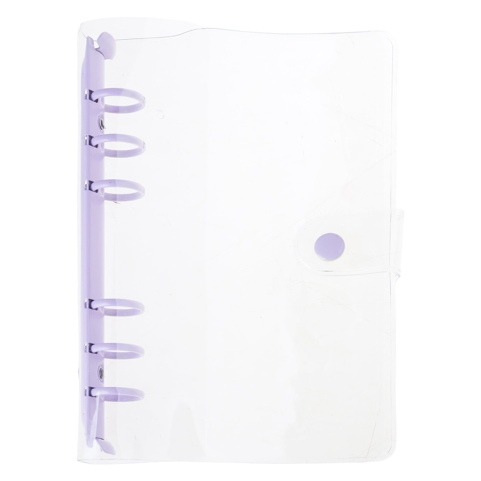 Clear Notebook Binders Soft Binder with Snap Button 6 Rings Planner ...