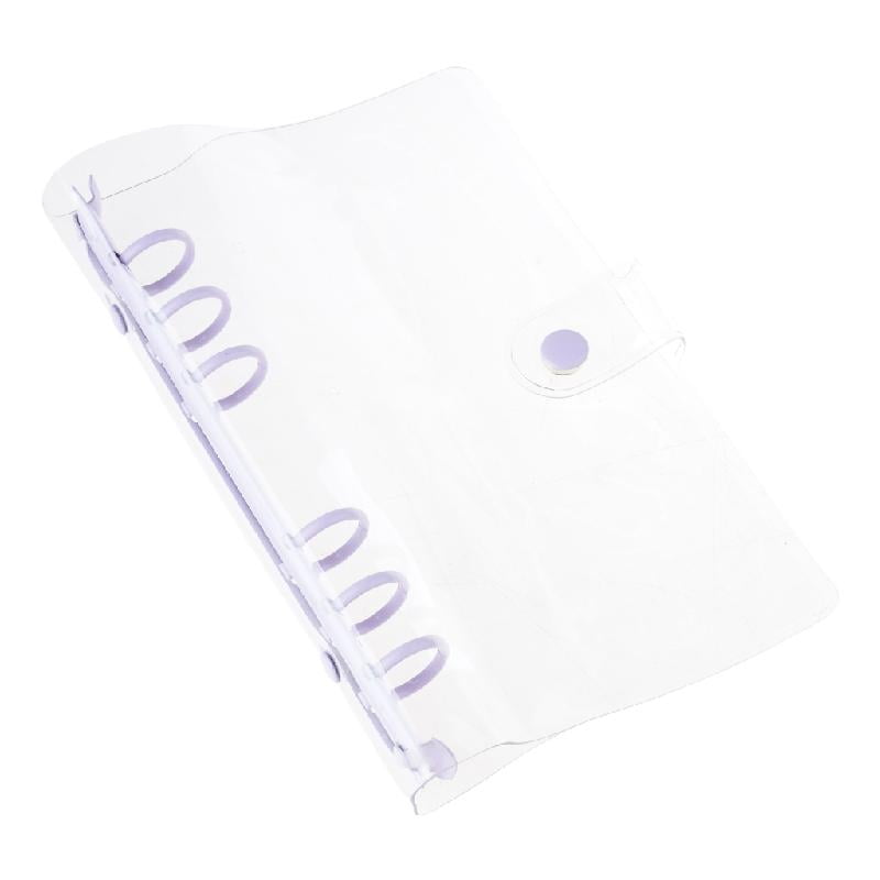 Clear Notebook Binders Soft Binder with Snap Button 6 Rings Planner ...