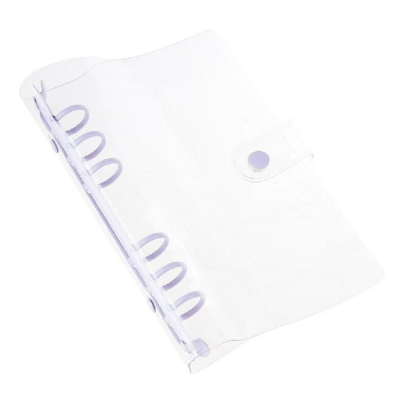 Clear Notebook Binders Soft Binder with Snap Button 6 Rings Planner ...