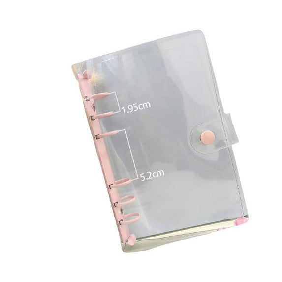 Clear Notebook Binders Soft Binder with Snap Button 6 Rings Planner ...