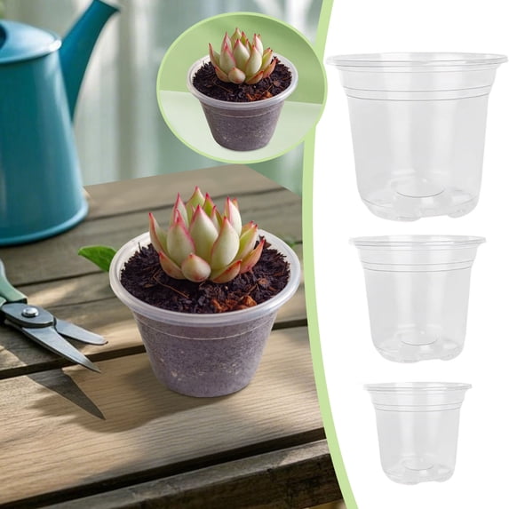Clear Nursery Pots for Plants, 3.5/4/5 Inch High Transparency Seedling ...