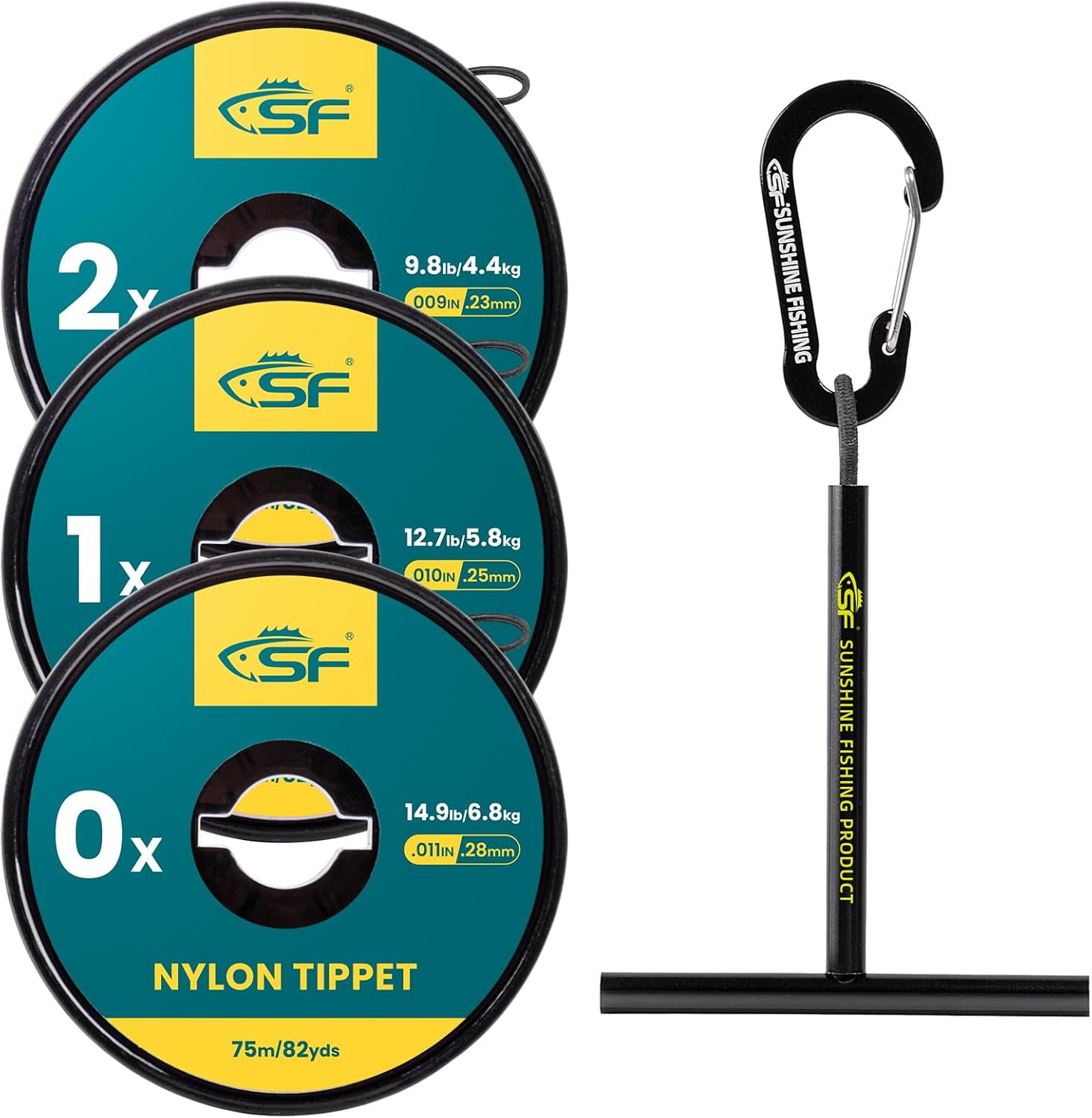 Clear Nylon Tippet Line with Holder Fly Fishing Tippets Leaders Trout ...