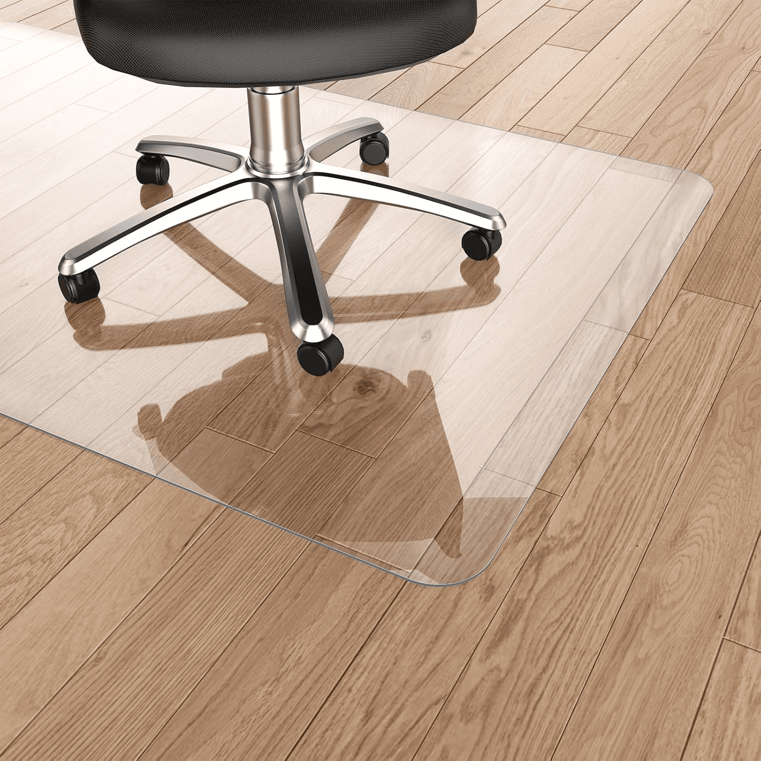 Clear Office Chair Mat for Hardwood Floor,48"x48" Plastic Floor Mat ...