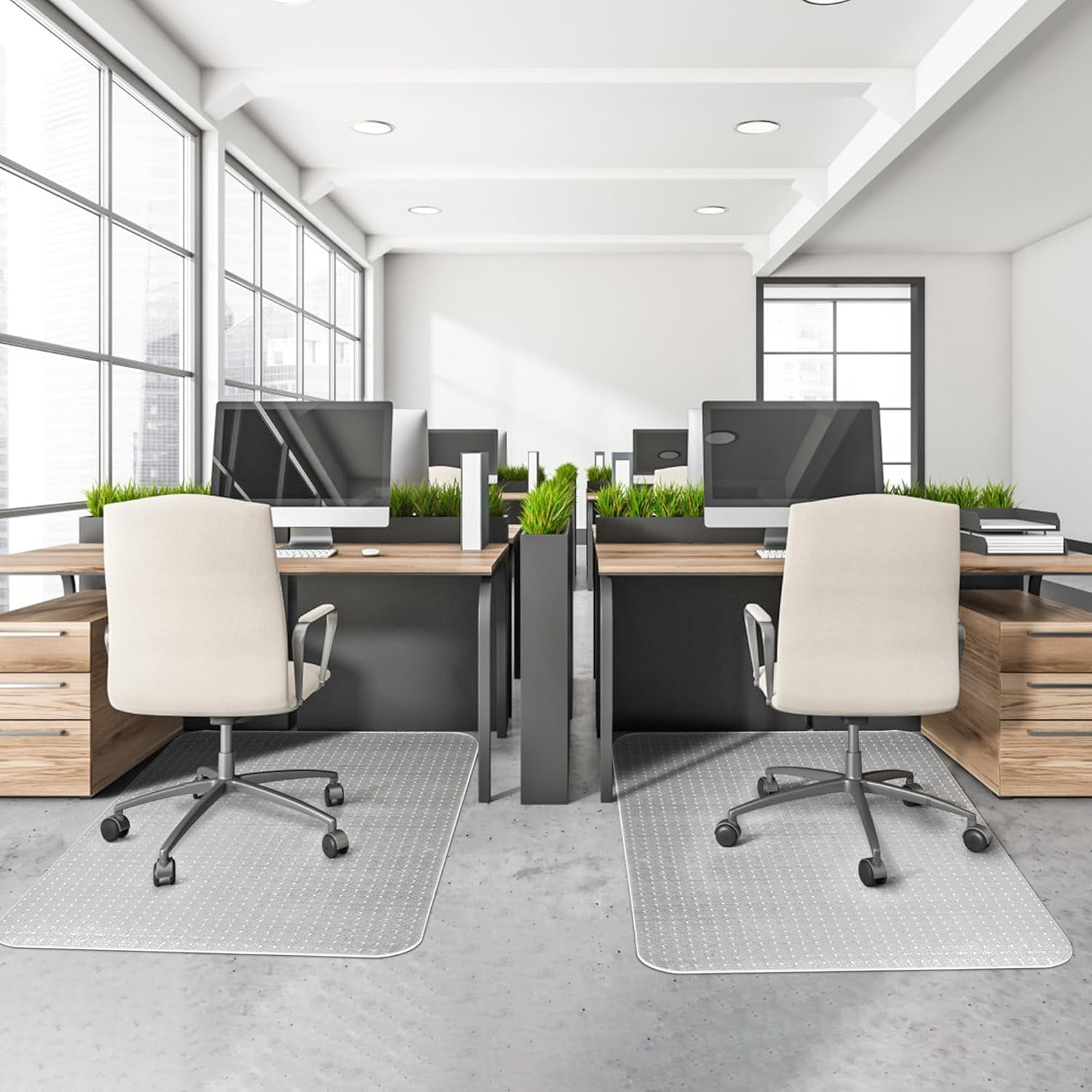 Clear Office Chair Mat for Low-Pile Carpets 30" x 48", Easy-Glide ...