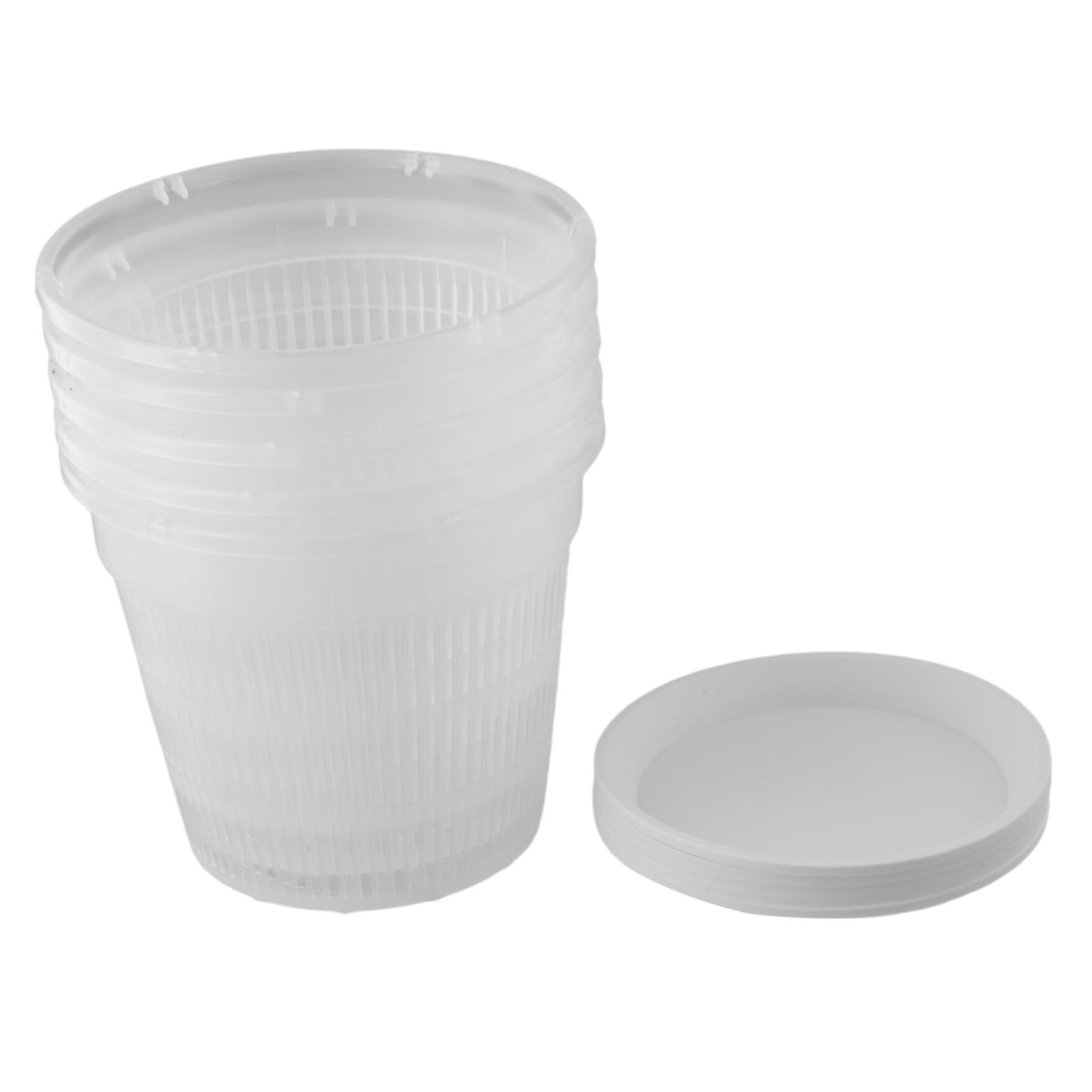 Clear Orchid Pots with Saucers, 5-Pack Plastic Plant Containers ...