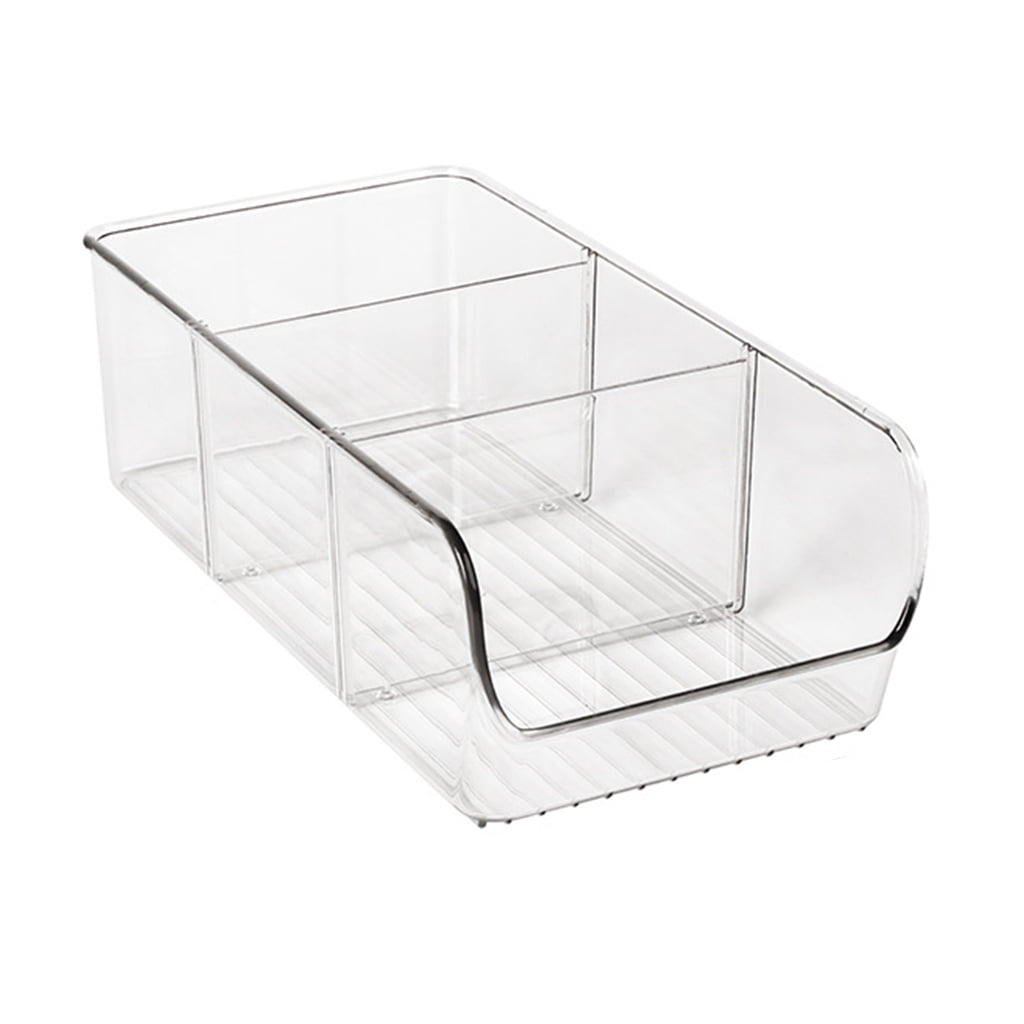 Clear Organizer Bins with Removable Dividers for Snacks Bag Sugar ...