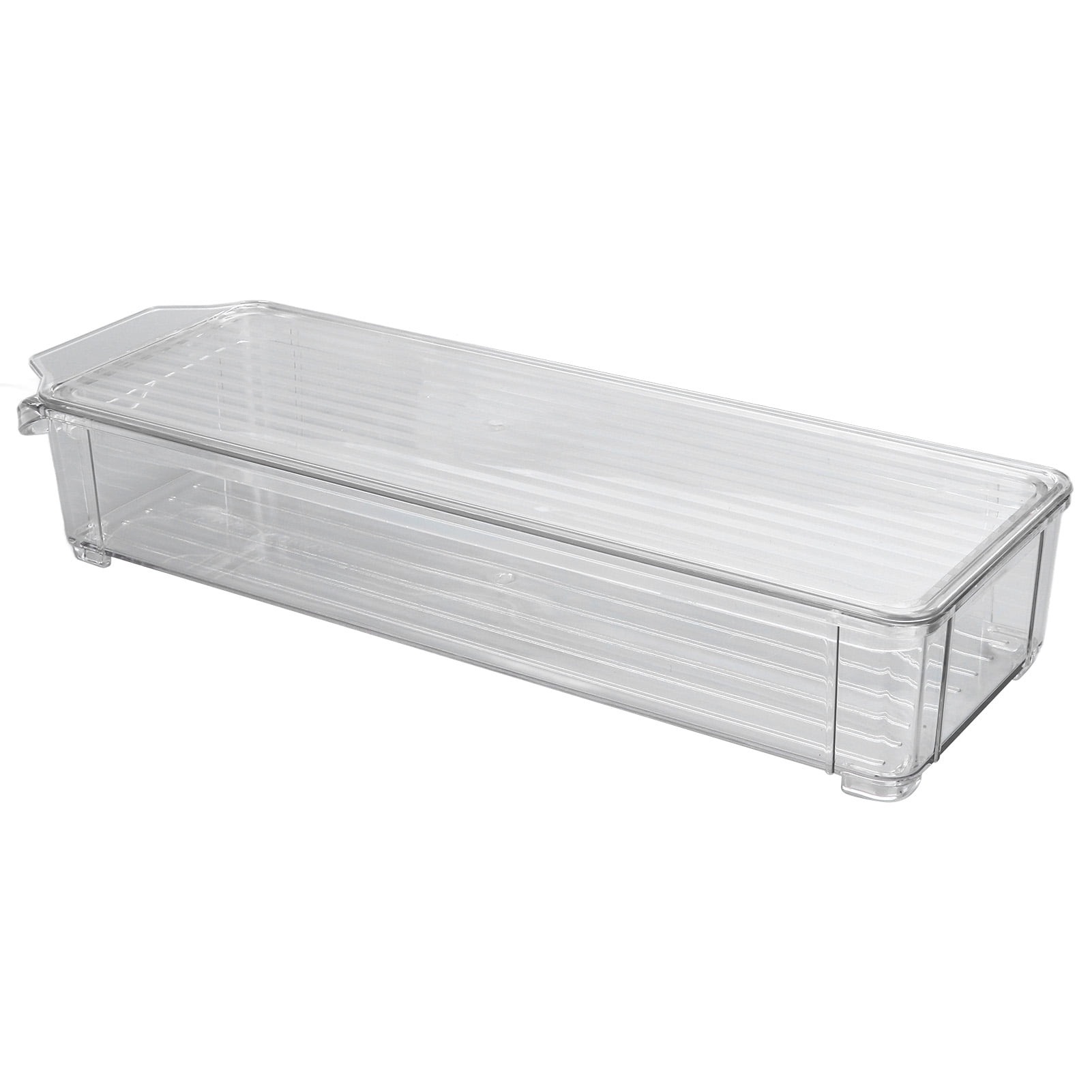 OTVIAP Clear Organizing Bin, Transparent Plastic Storage Container with ...