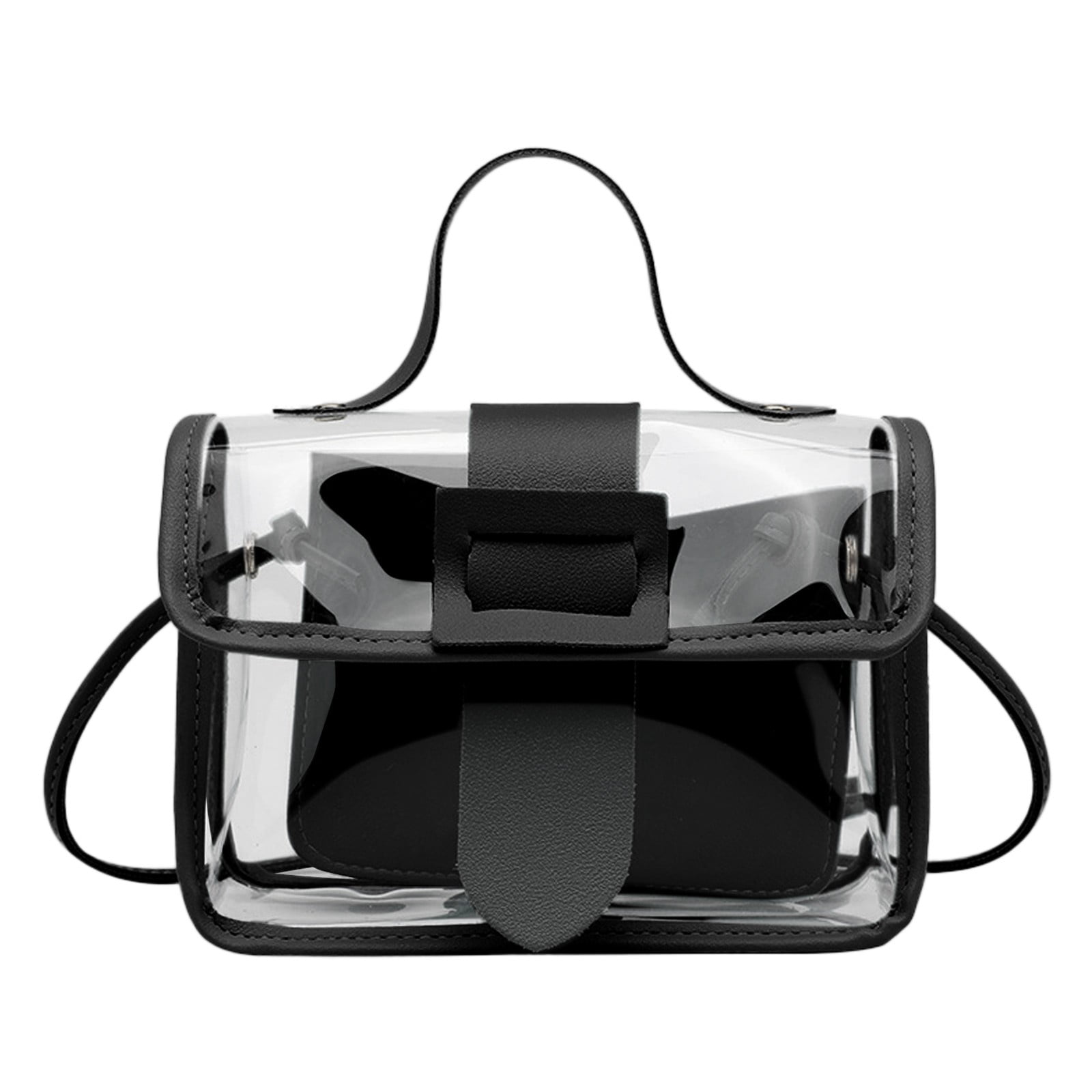 Clear Out Stock! Awwp Black a Shoulder Bag Clear Crossbody Purse Bag ...